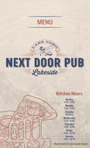 Dine In Menu - Nextdoor Pub Lakeside - Serving Lake Como